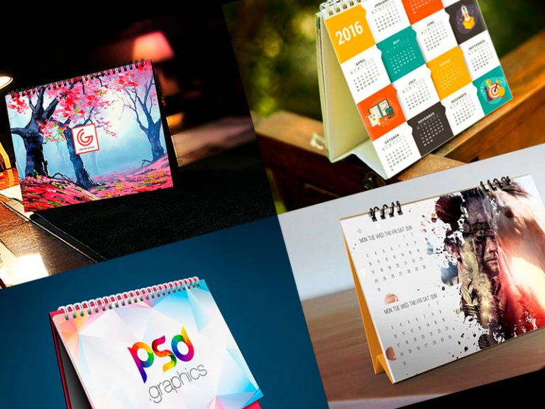 30 mejores calendarios plantillas mockups en PSD, gratis